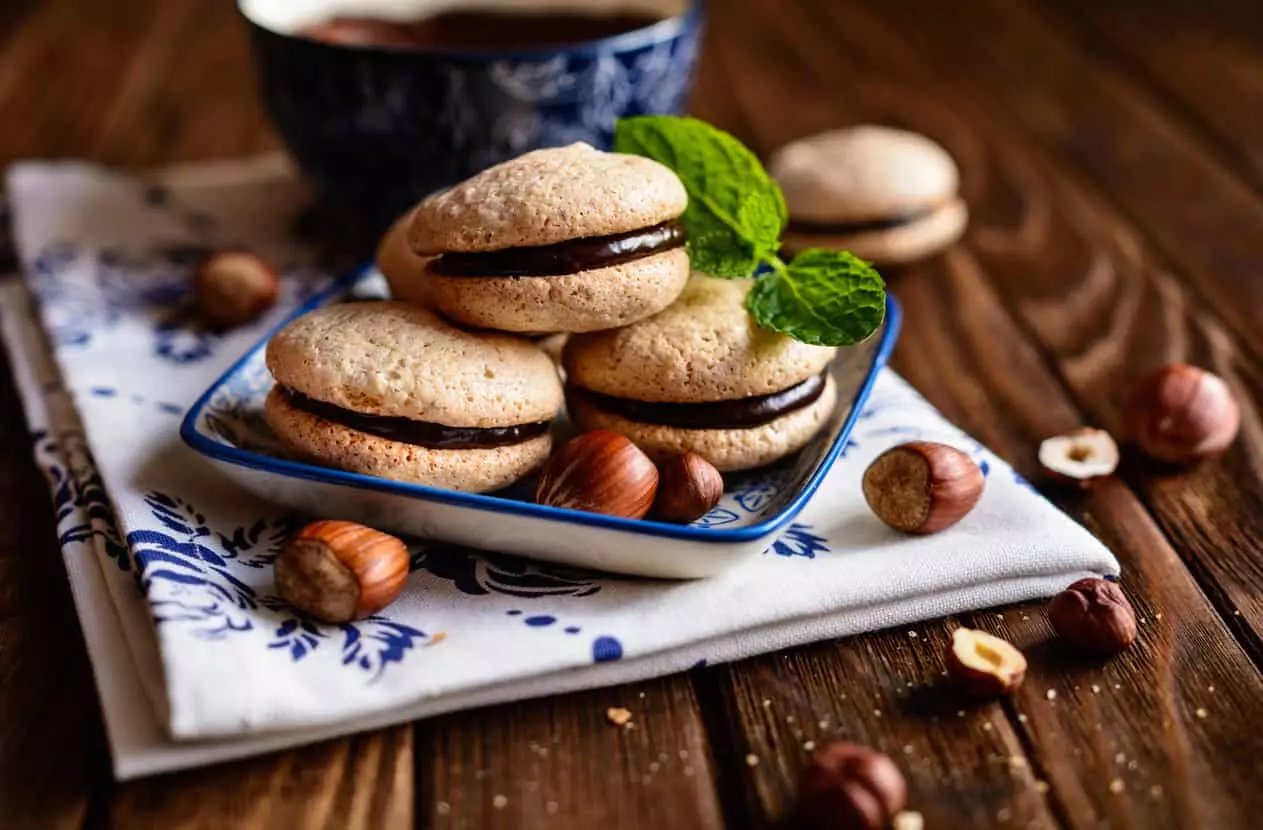 Sablé bretón con ganache de gianduia