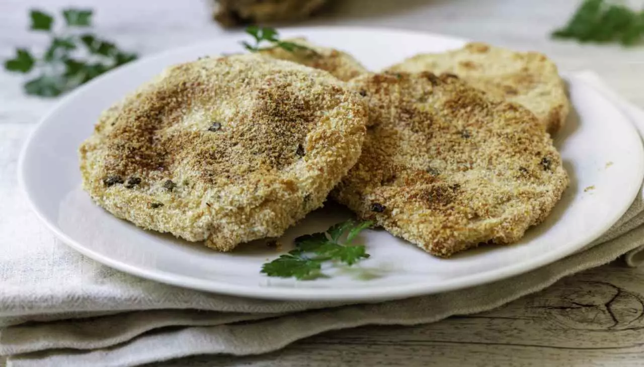 Baked celeriac cutlets without oil recipe