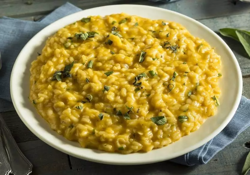 Rikota və limon kremi ilə risotto