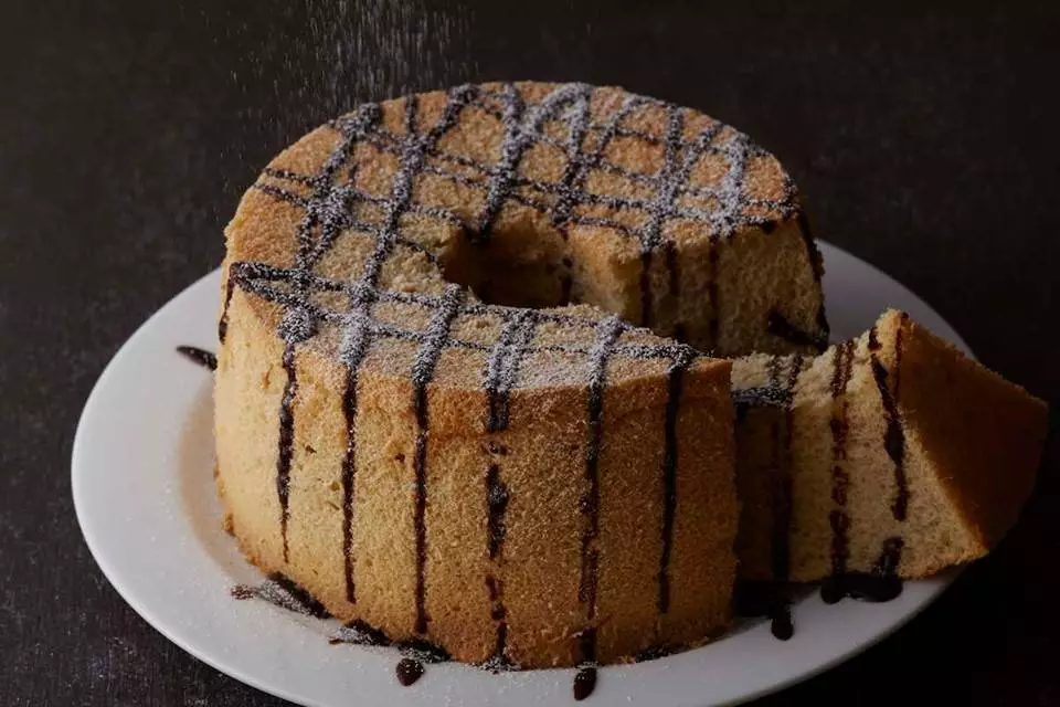 Kopi jeung kalapa chiffon cake bahan persiapan