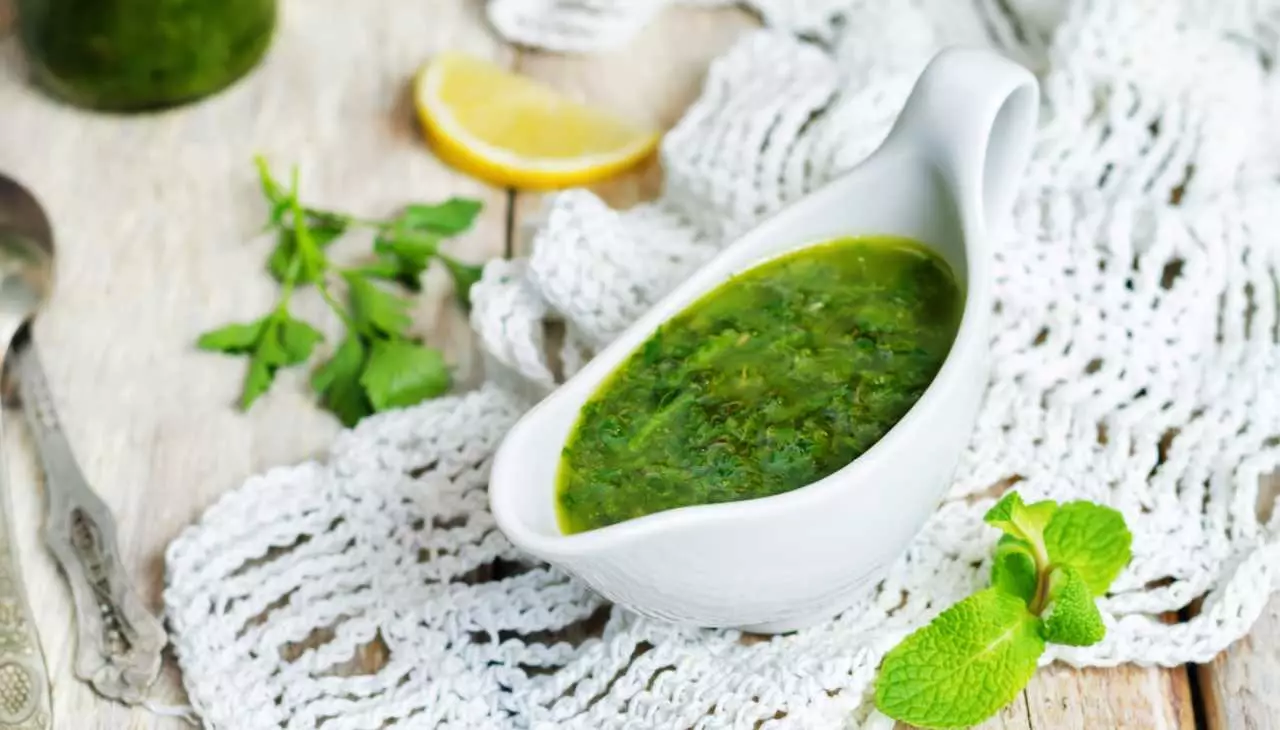 Fresh mint saus - resept print