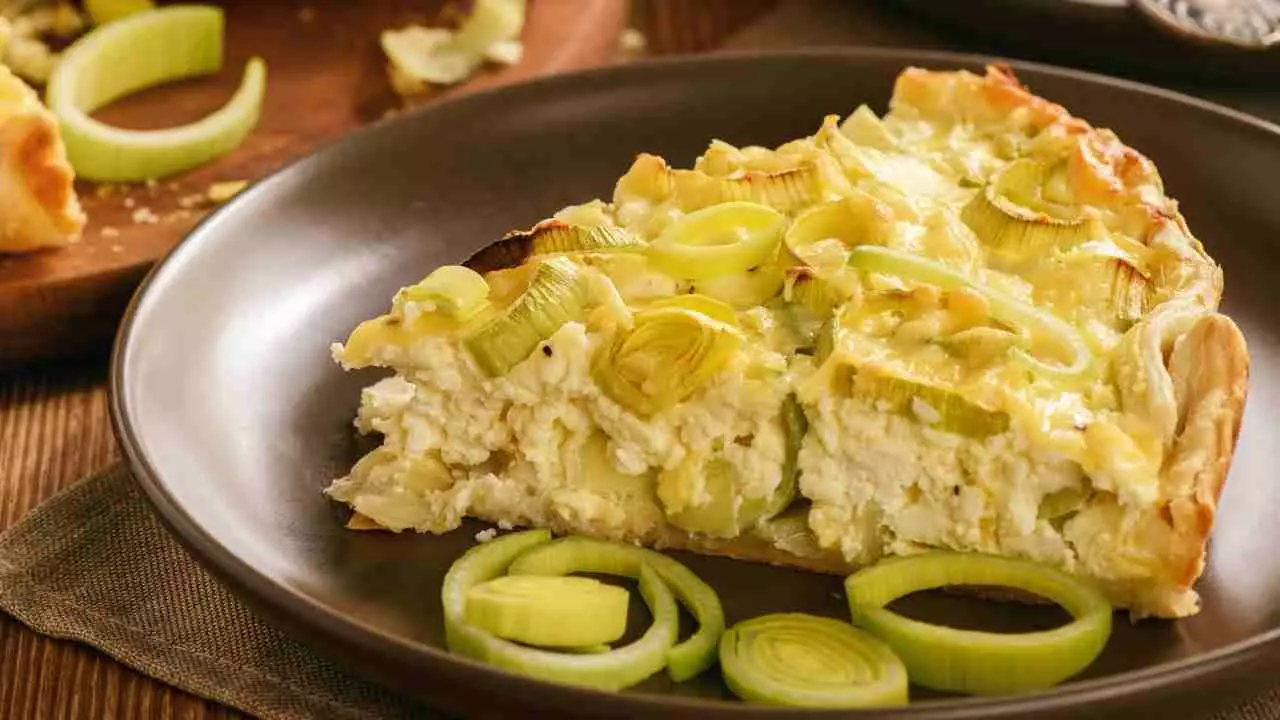 Leek jeung kéju quiche