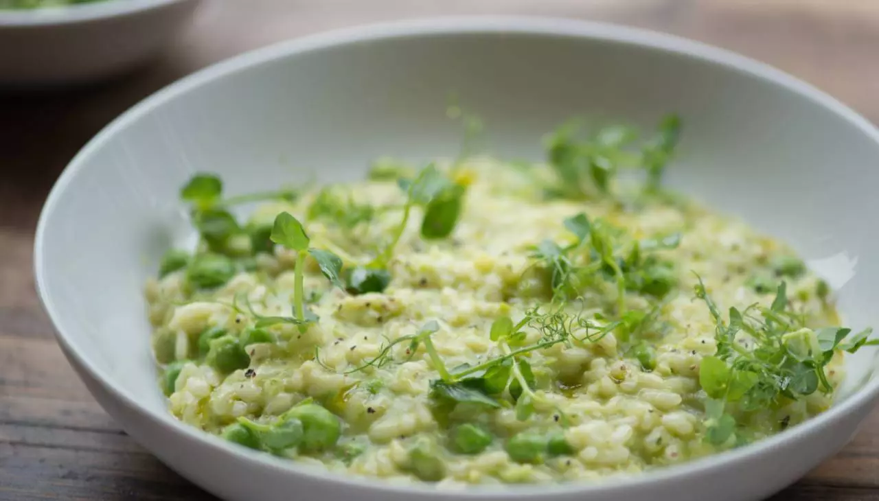 Risotto aux légumineuses vertes