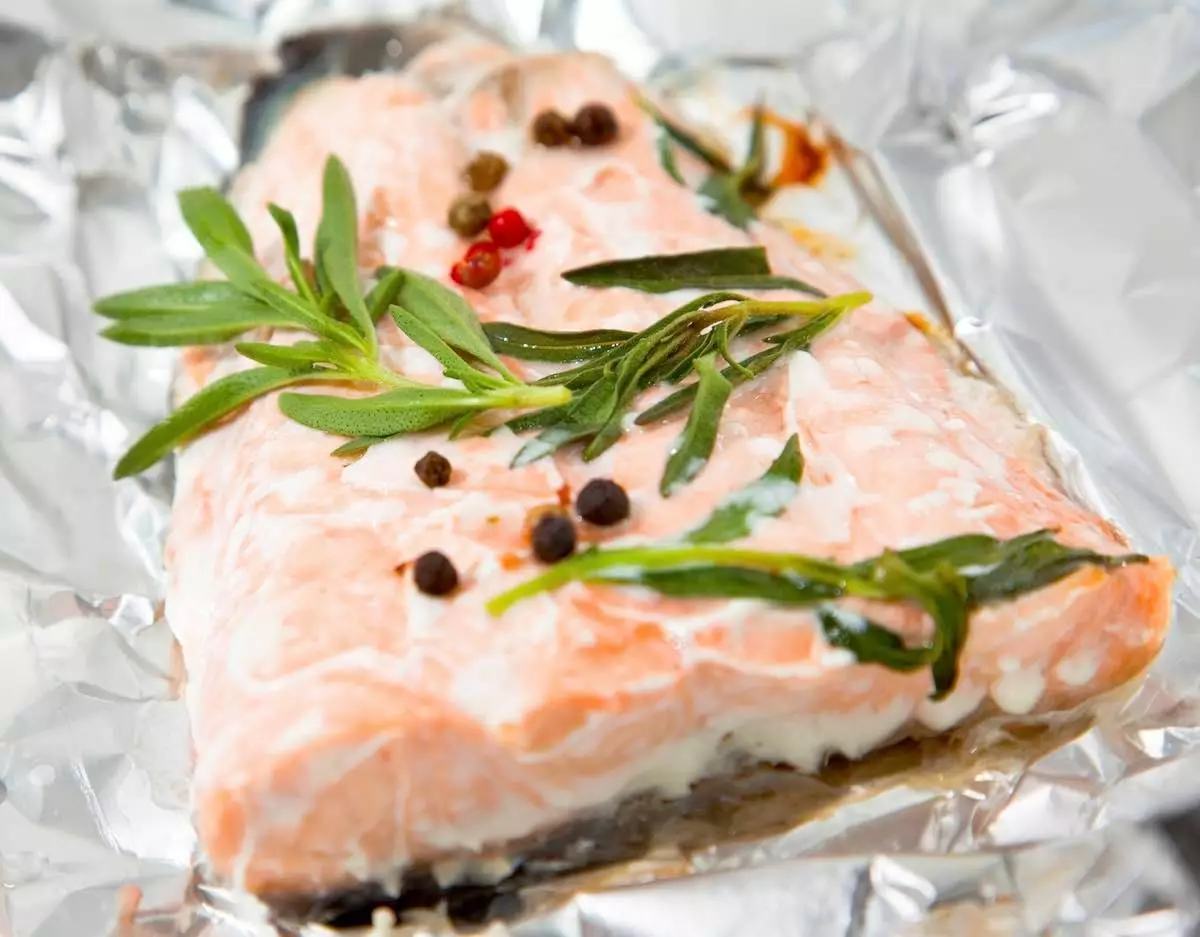 Baked salmon