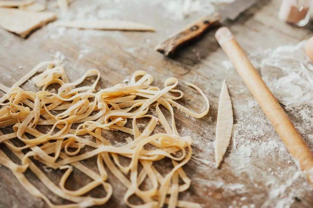 Hausgemachte Tagliatelle ohne Ei, für den Urlaub 1401_4