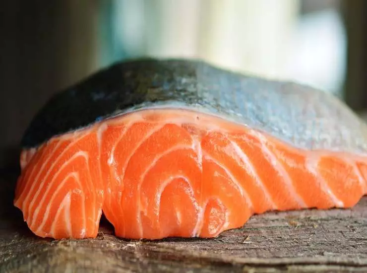 Brochetas de salmón, calabaza y calabacines FOTO receta impresión