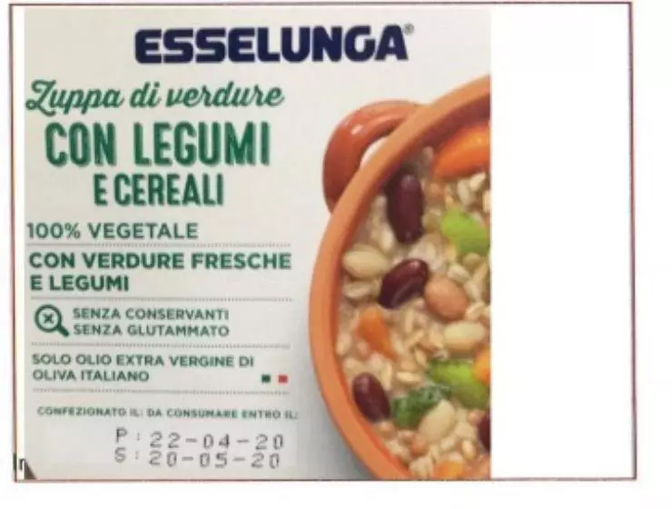 Esselunga-Rückruf eines Lebensmittelprodukts mit dem Risiko einer schwerwiegenden Kontamination - Rezeptdruck