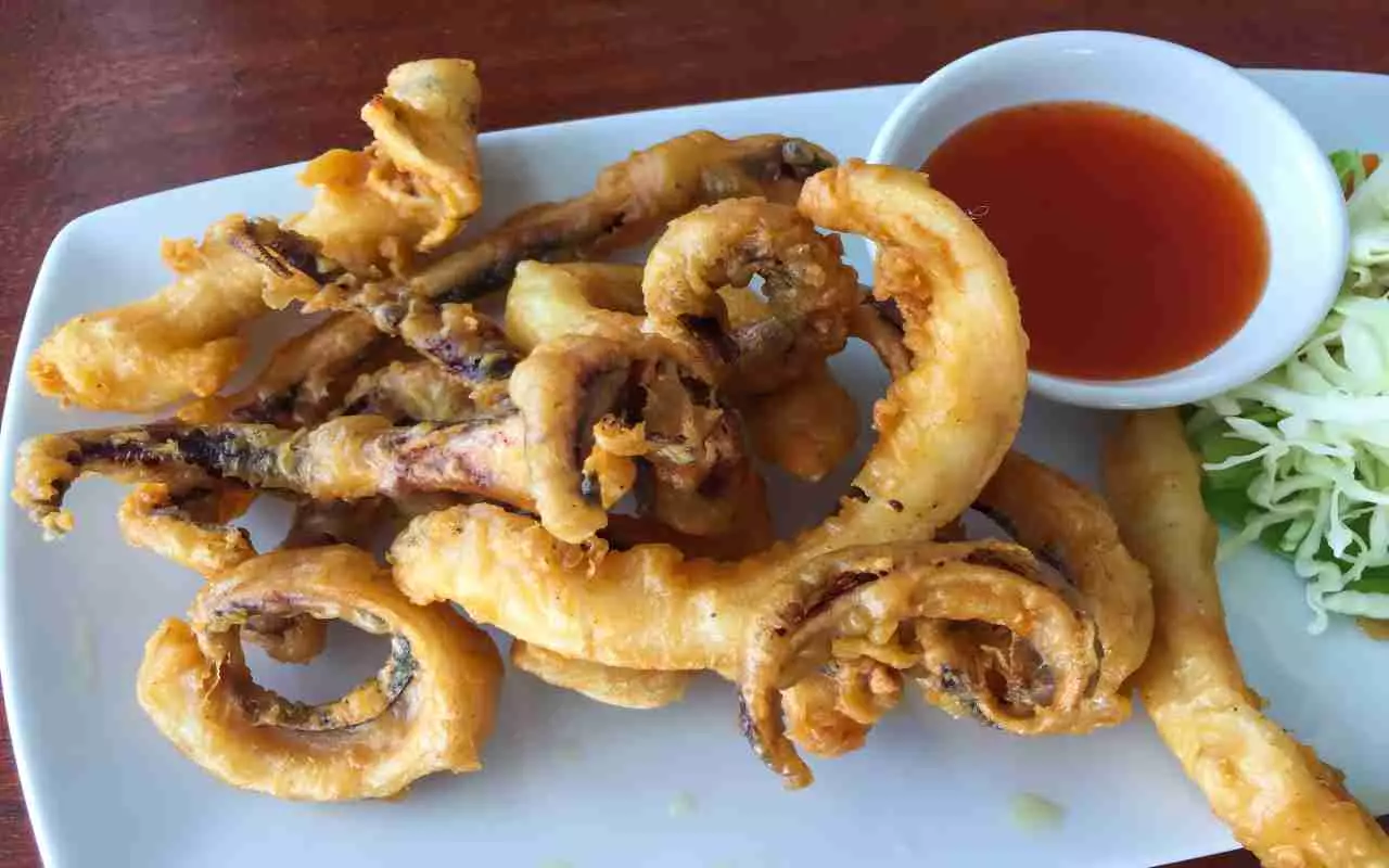 Chrumkavá chobotnica v sladkokyslej omáčke Tlač FOTO receptu