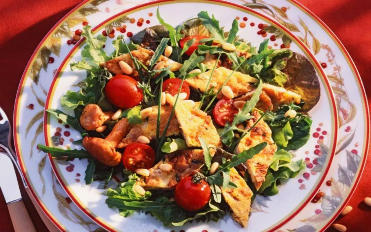 salad omelette PHOTO recipe print