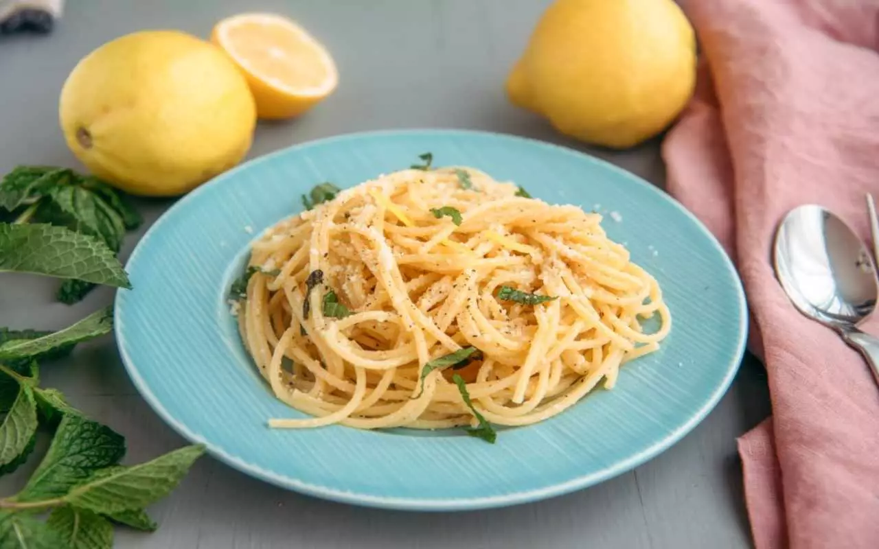 pasta lemon mint recipe PHOTO recipe print