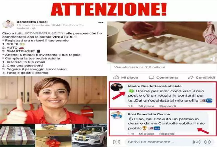 Benedetta Rossi korban scam - ricettasprint