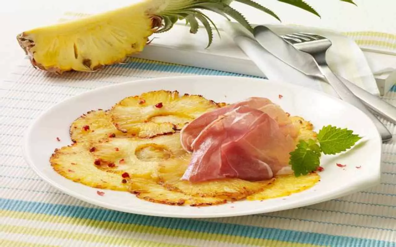 carpaccio de piña cudo receita de vinagre de xamón FOTO receita de impresión