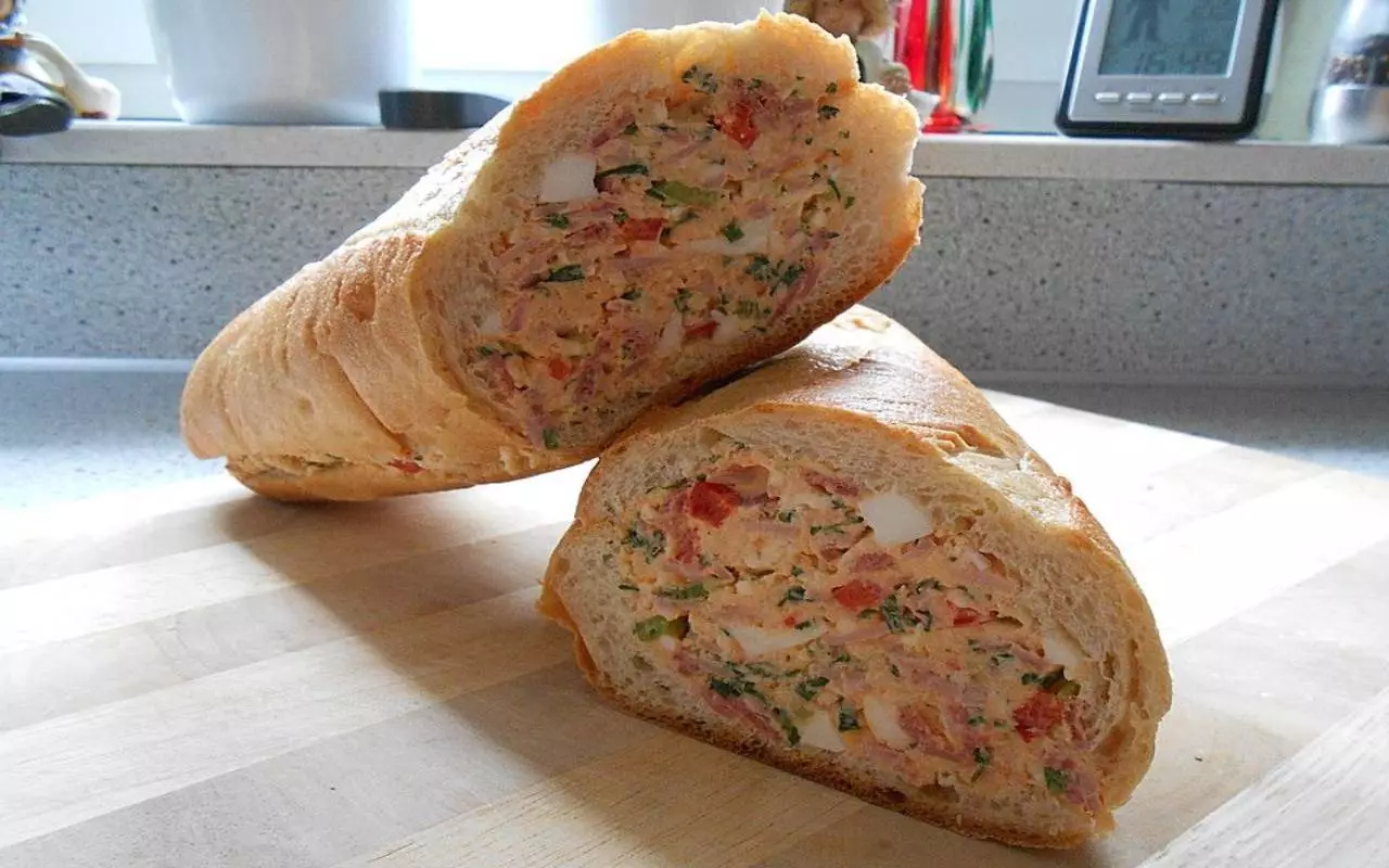 نان فرانسوی پر شده عکس چاپ دستور