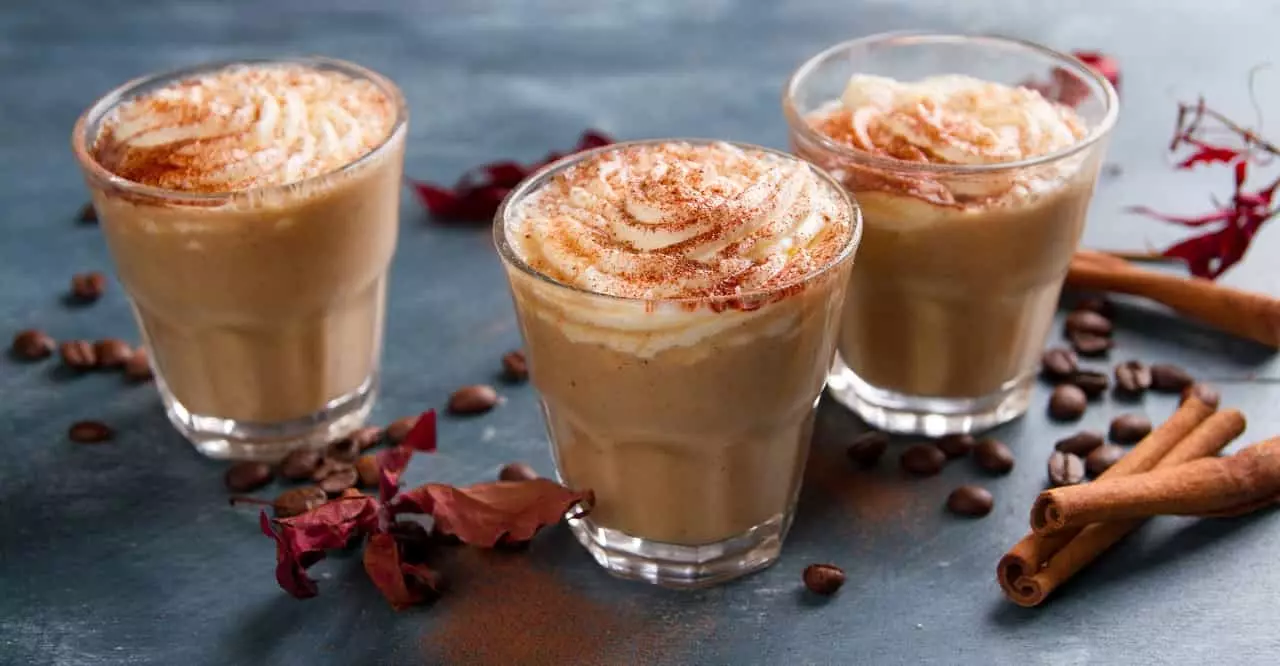 Small glasses of coffee mousse