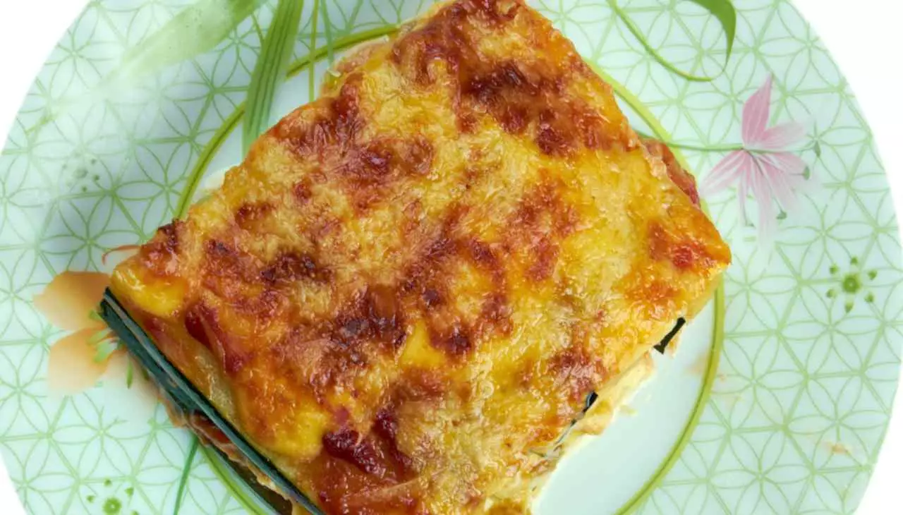 Parmesana de calabacín y patatas receta