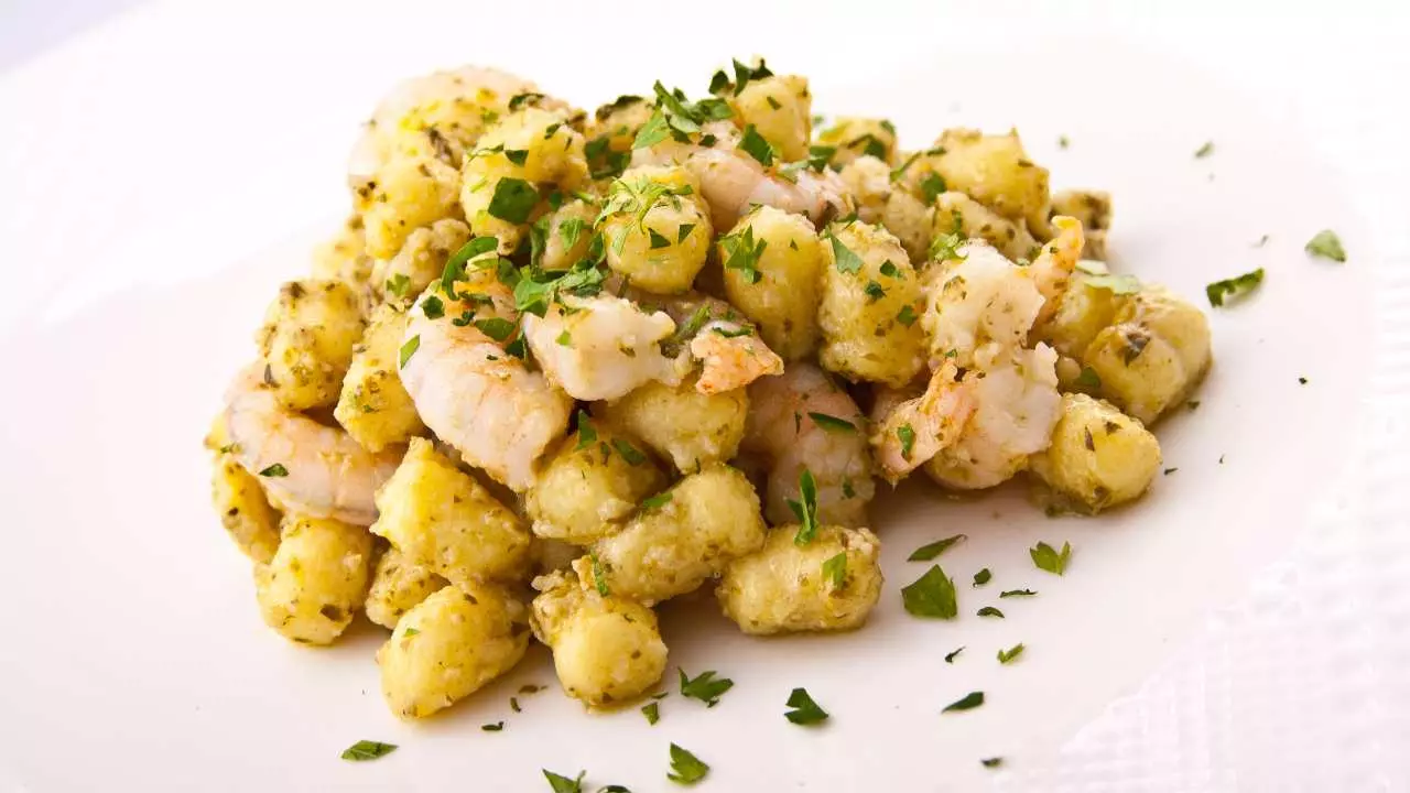 Gnocchi dengan udang