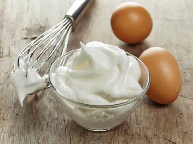 beaten egg whites