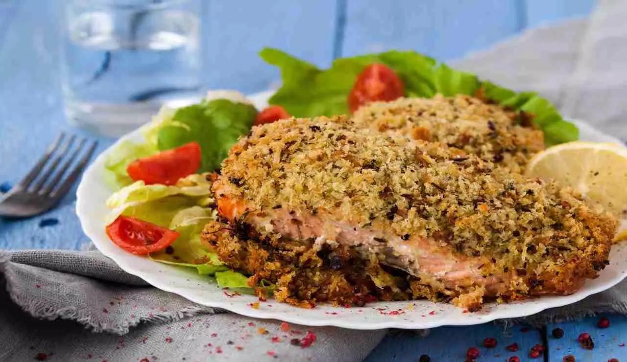 Crispy Crusted Salmon | cooked yn in panne klear yn 10 minuten 19578_1