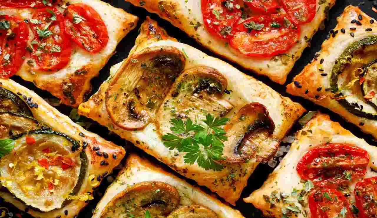 Pizzas éclair au mélange de légumes