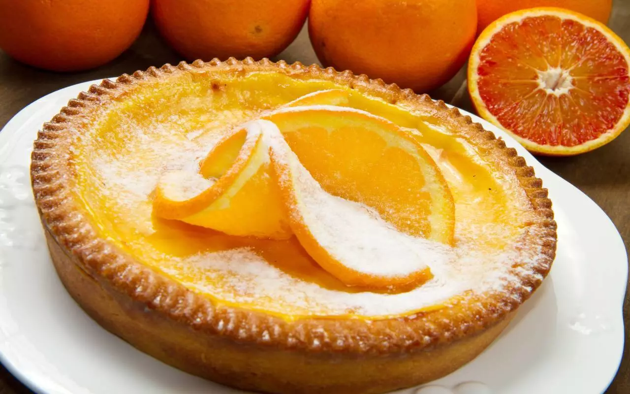 Tarta con ricota y ralladura de naranja FOTO receta impresión