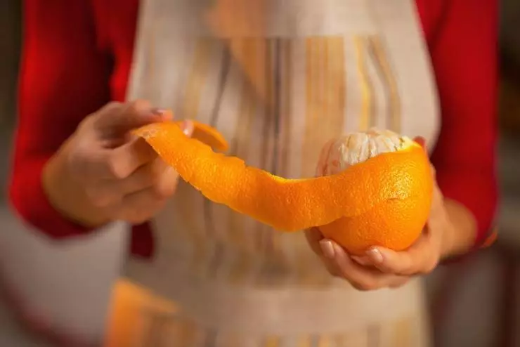 کیک د ریکوټا او نارنجي زیست عکسونو ترکیب چاپ سره