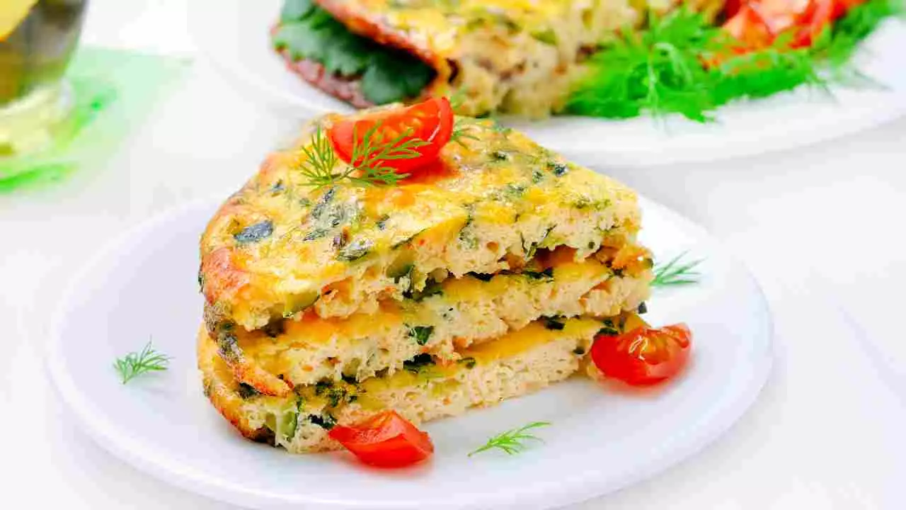 Omelet sayur, bahan persiapan resep