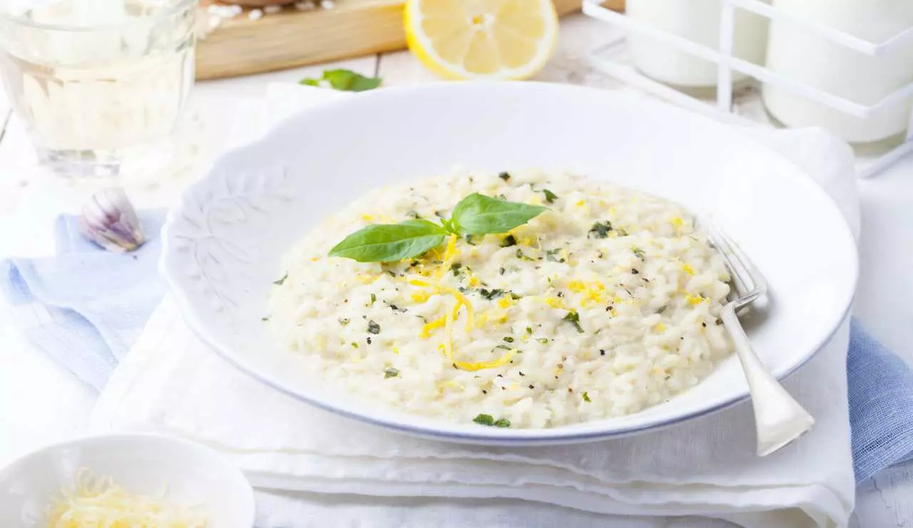 Risotto oo leh limoncello