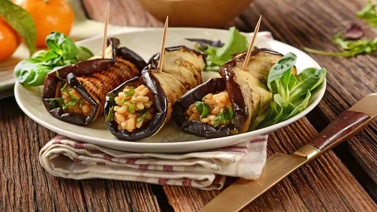 Eggplant rolls da shinkafa