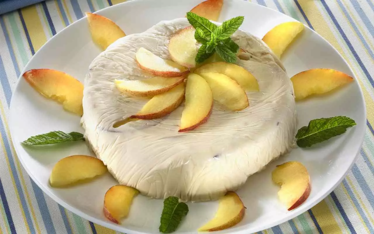 peach semifreddo PHOTO recipe print