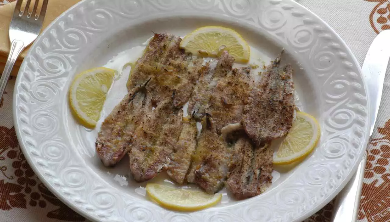 Breaded sea fish appetizers