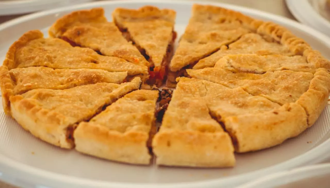 Typical local stuffed focaccia