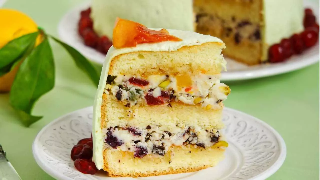 Sicilian Cassata yon desè tipik ak yon gou inik ak ékivok