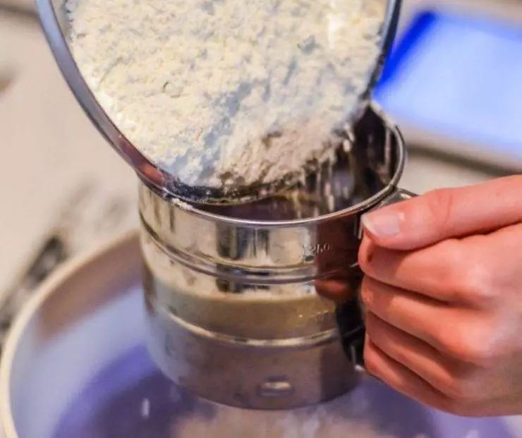 Impressão de receita de bolo de canela e pepitas de chocolate