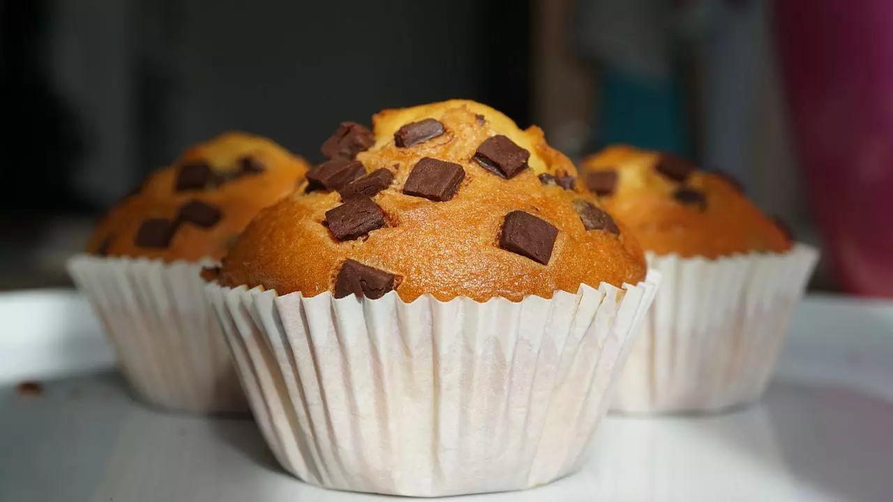 Muffin med chokolade dråber