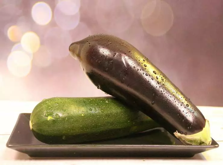 Aubergine und Zucchini