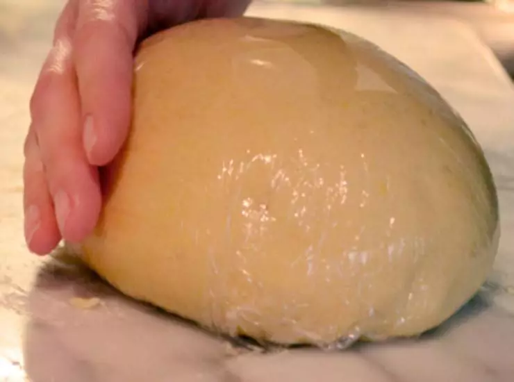 dough wrapped in cling film