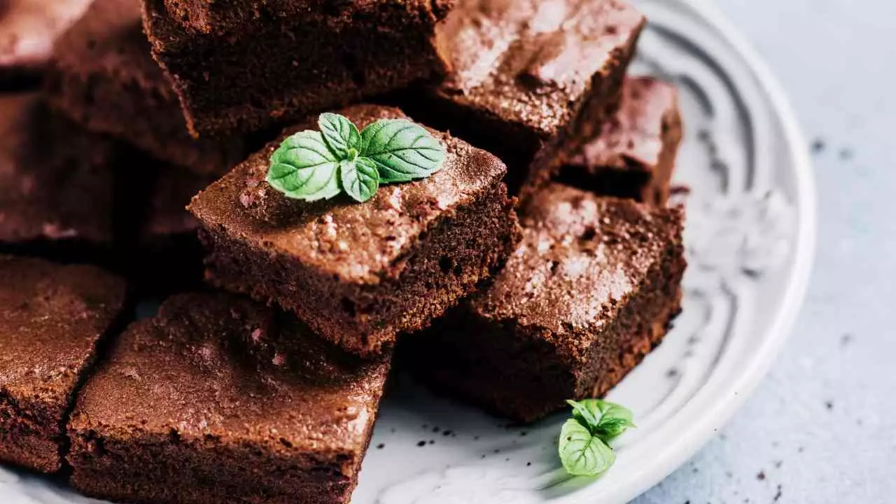 Sobremesa de chocolate e amêndoa