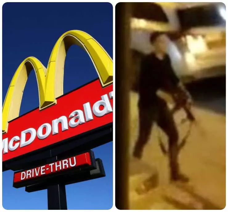 Момент ужаса в одном из помещений известной сети быстрого питания McDonald's, где произошла стрельба, которая...