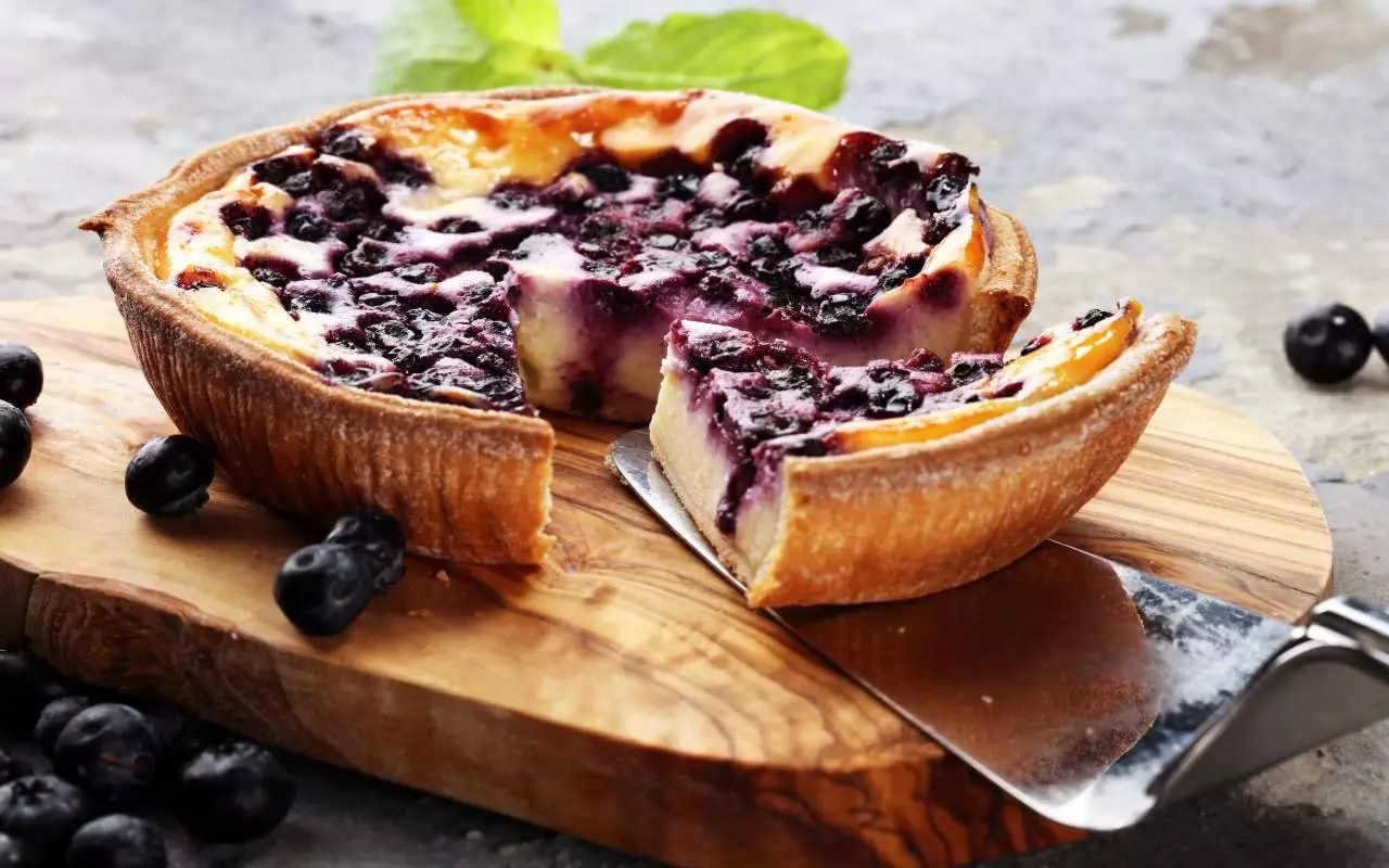 krema reġjonali u tarta blueberry riċetta stampata RITRATT