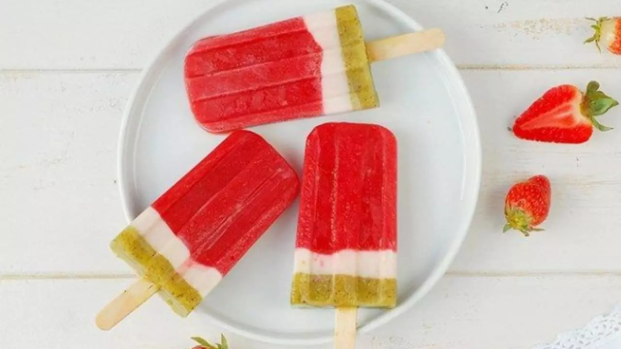 Glace aux fruits en purée