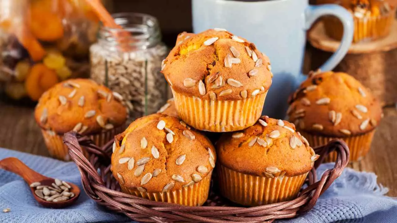 Pompoen en makaron muffins