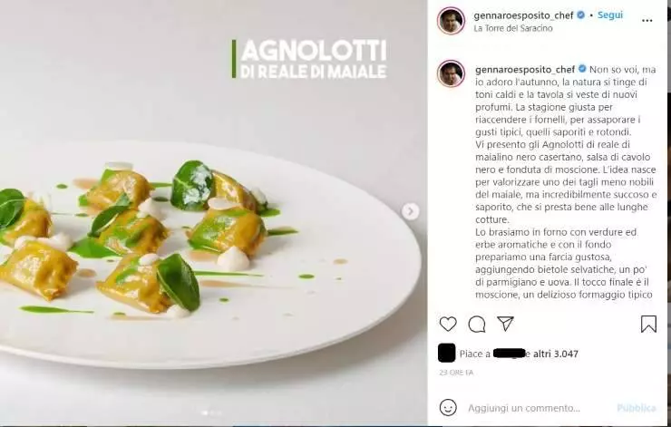 Gennaro Esposito karaliskais ēdiens - RecipeSprint