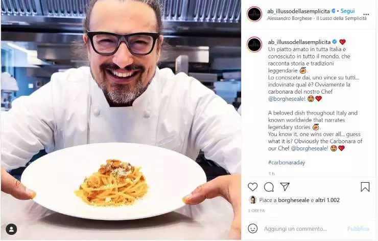 Dzień Alessandro Borghese Roberto Valbuzzi Carbonara - Ricettasprint