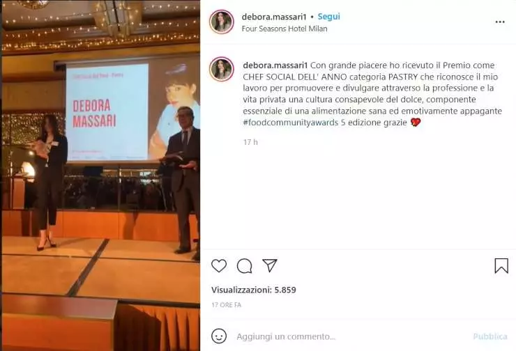 Debora Massari supera a Iginio - RicettaSprint