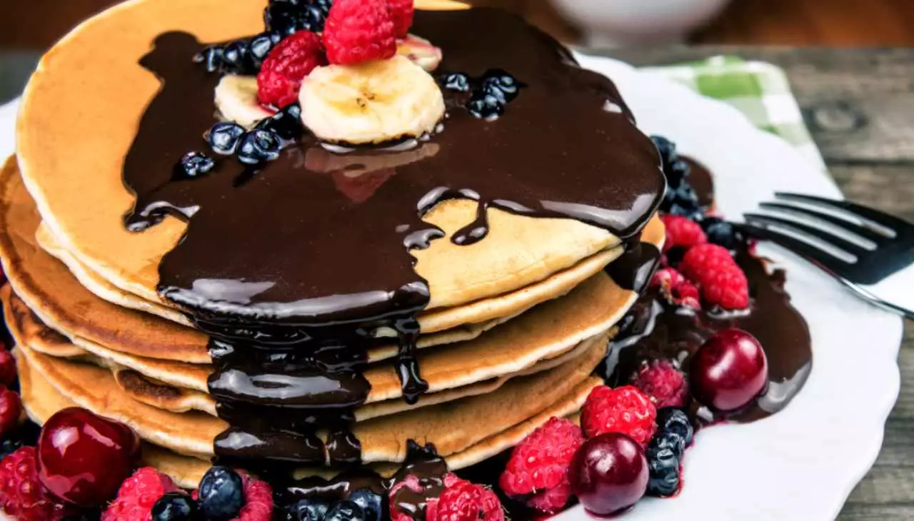 Treats with fruit and chocolate