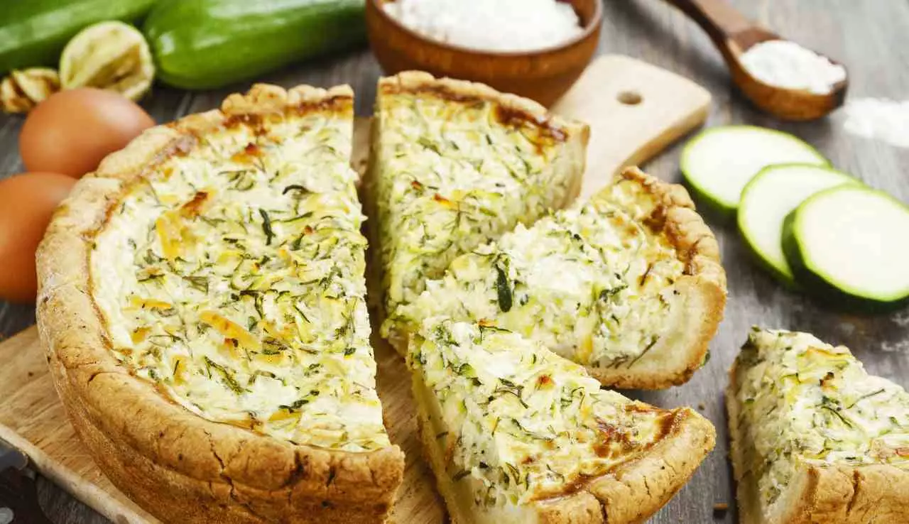 Rustikaler Zucchini-Mascarpone-Kuchen - Rezeptdruck