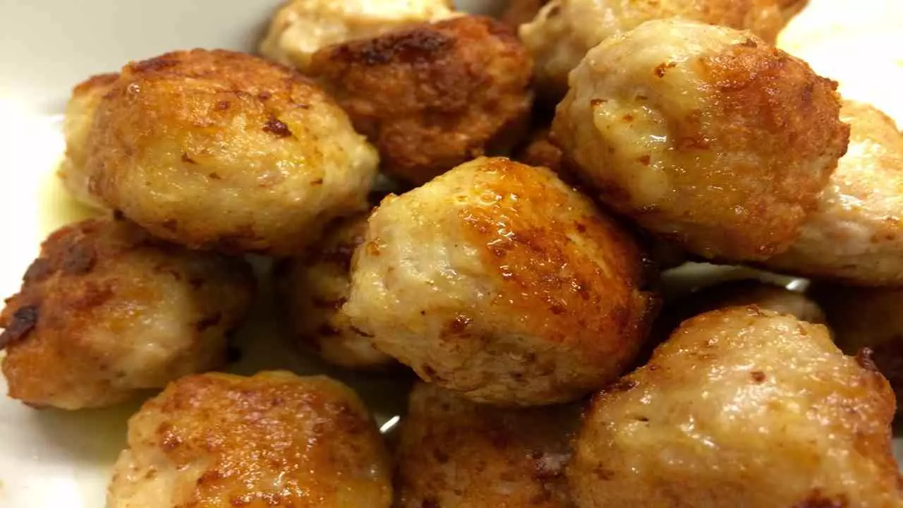 Leftover chicken meatballs