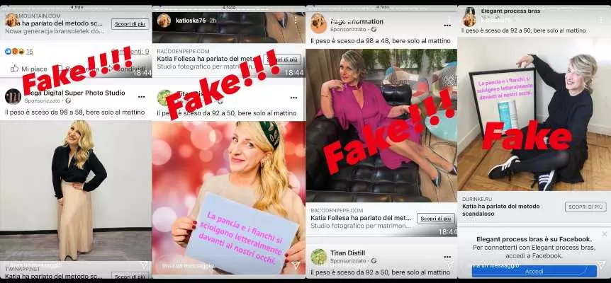 Katia Follesa offer för falsk reklam - RicettaSprint