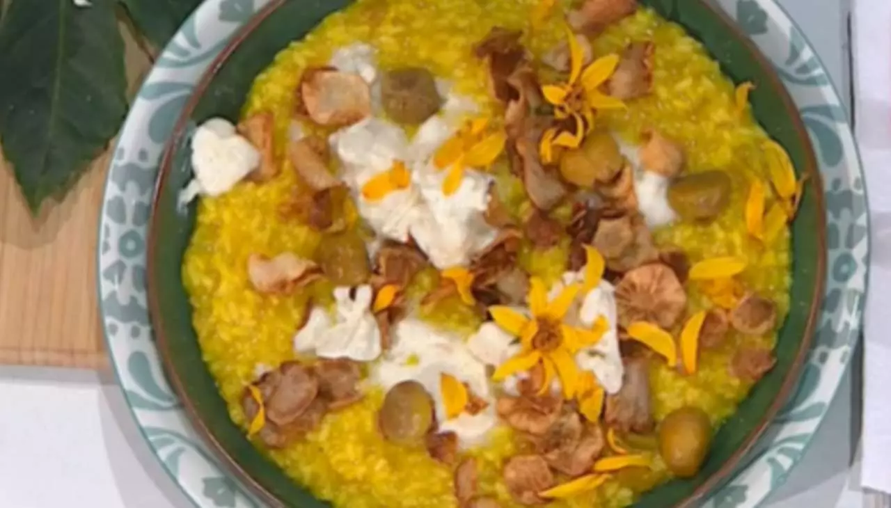 Uvek je podne | Recept od kuhara Sergija Barzettija | Žuti rižoto sa jeruzalemskom artičokom i zolom