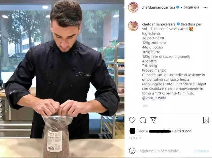 Expresní receptura Damiano Carrara - RecipeSprint